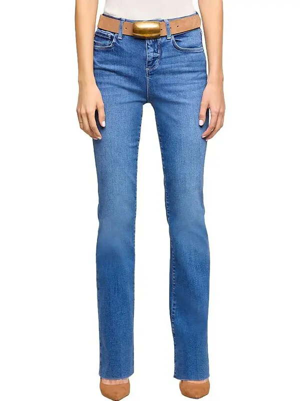 L'Agence Petite Ruth High Rise Straight Jeans - Cambridge