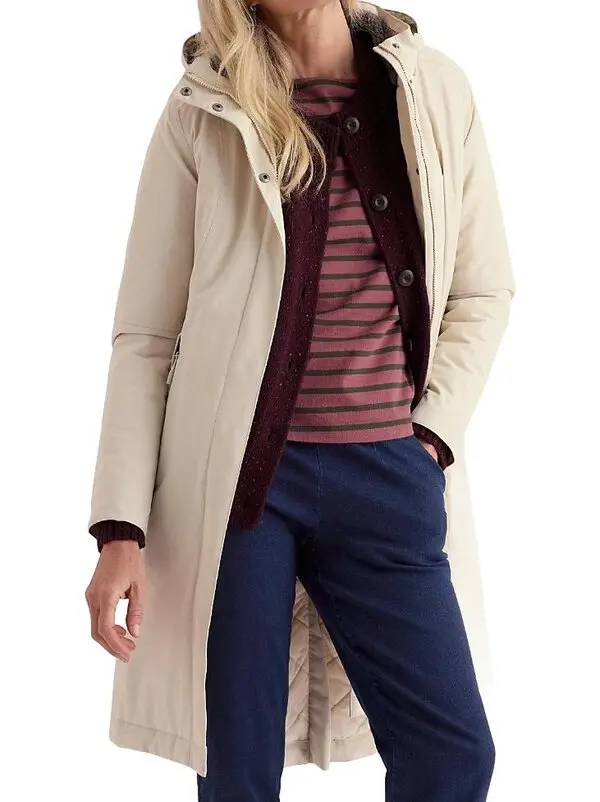 SEASALT CORNWALL Janelle Waterproof Hooded Raincoat - Aran