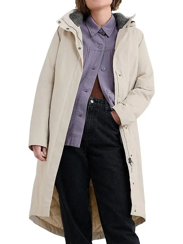 SEASALT CORNWALL Janelle Waterproof Hooded Raincoat - Beige