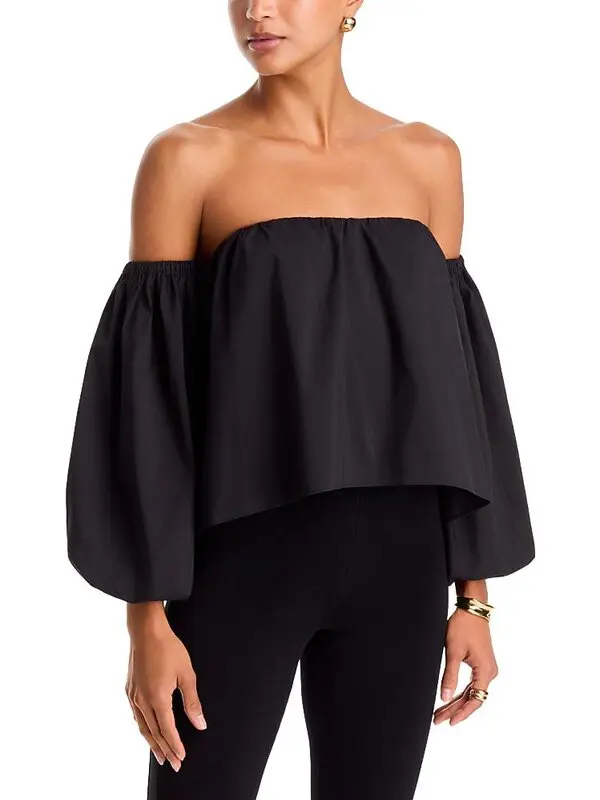 L'Agence Sarai Off-the-shoulder Top - Black
