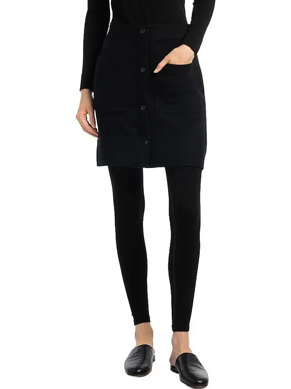 TOTEME Cashmere Buttoned Skirt - Black