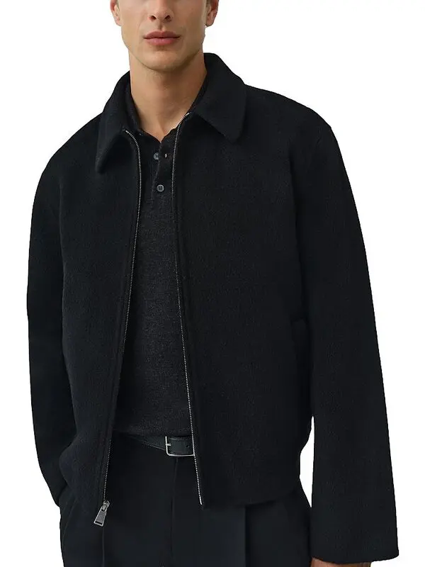 Simkhai Zip Front Wool & Cashmere Jacket - Black
