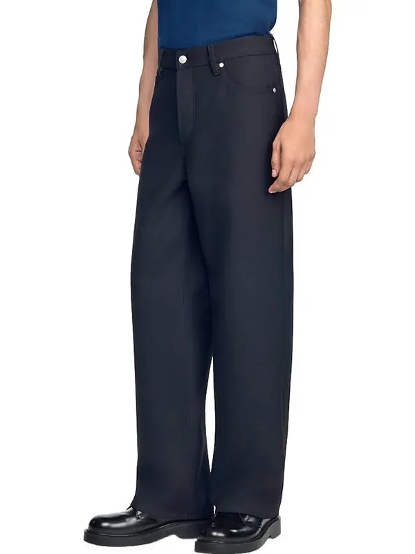 Sandro Baggy Five Pocket Trousers - Black
