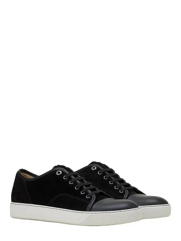 LANVIN Dbb1 Sneakers In Leather And Suede - Black