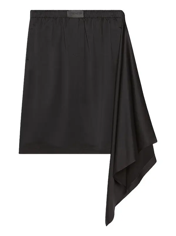 COURREGES Draped Satin Skirt - Black