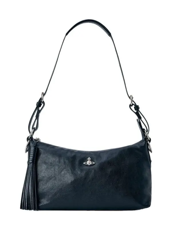 VIVIENNE WESTWOOD Leather Tote Bag - Black