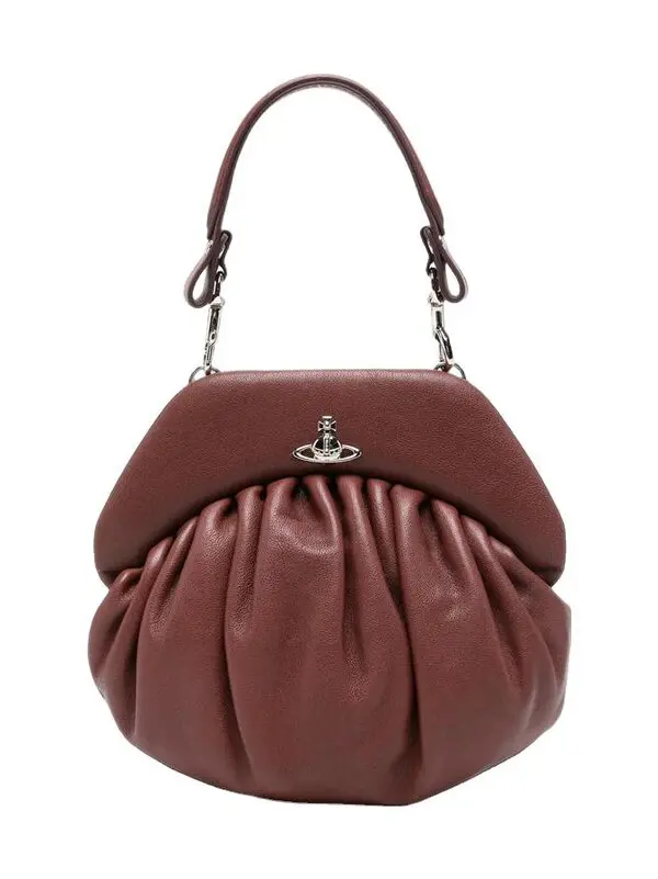 VIVIENNE WESTWOOD Leather Tote Bag - Brown