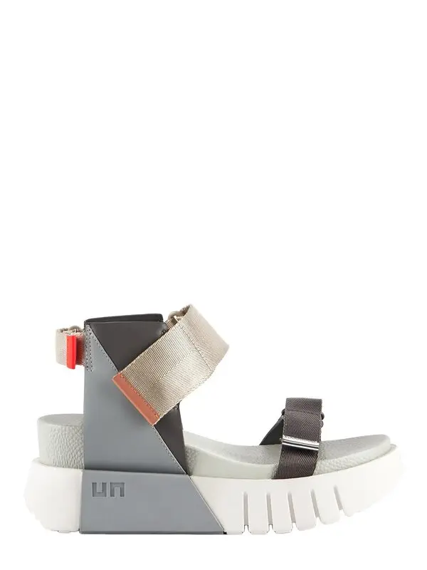 United Nude Delta Run Neutrals Platform Sandals - Black