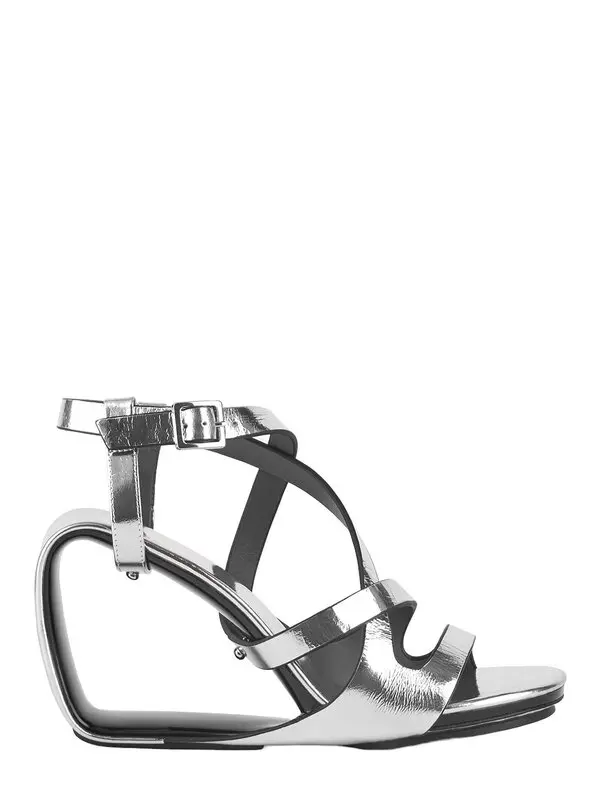 United Nude Mobius Sia Hi Sandals - Silver
