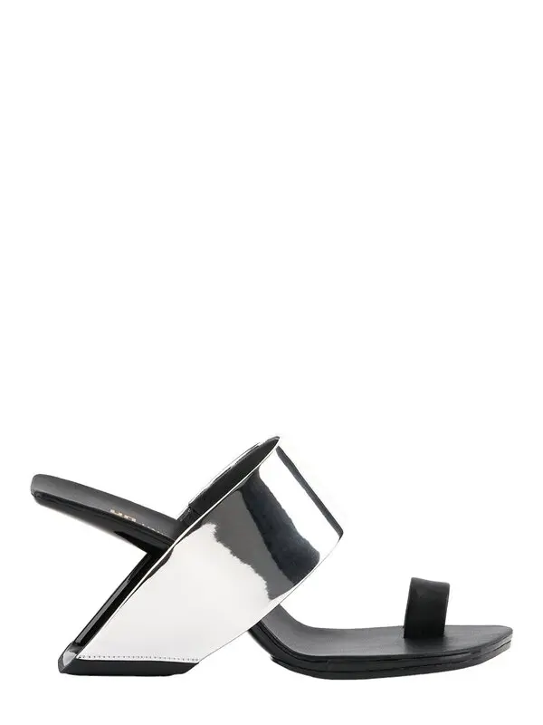 United Nude Loop Toe Hi Sandals - Silver/black