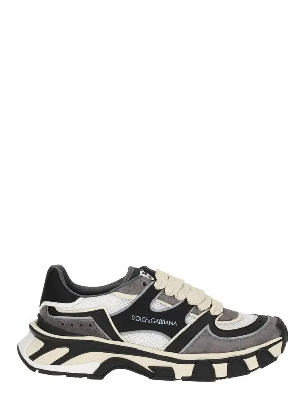Dolce & Gabbana Mesh Details Sneakers - Grey