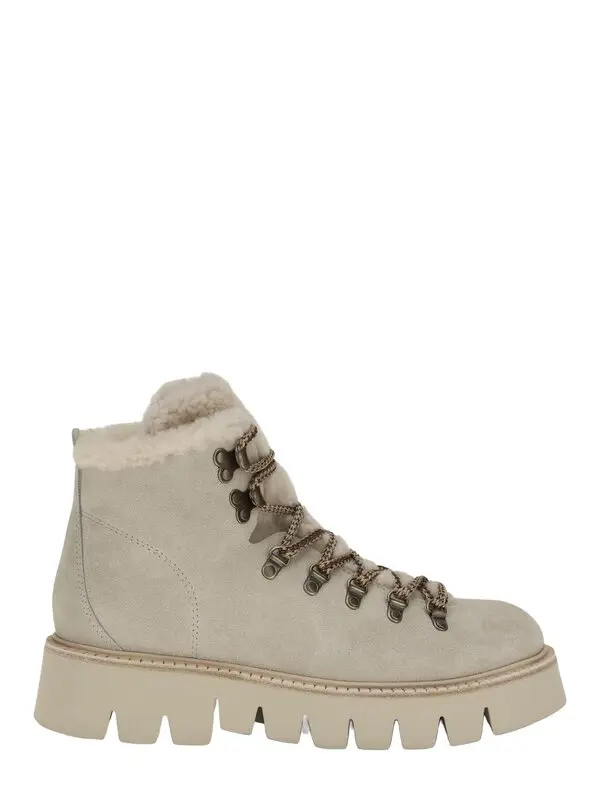 PEDRO GARCIA Salama Lace-up Ankle Boots - Beige