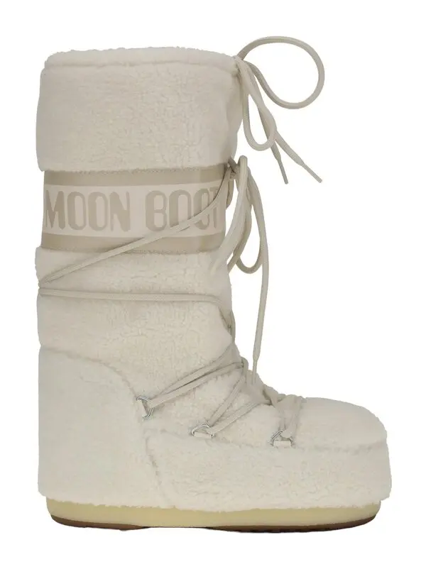 Moon Boot Icon Teddy Boots - White