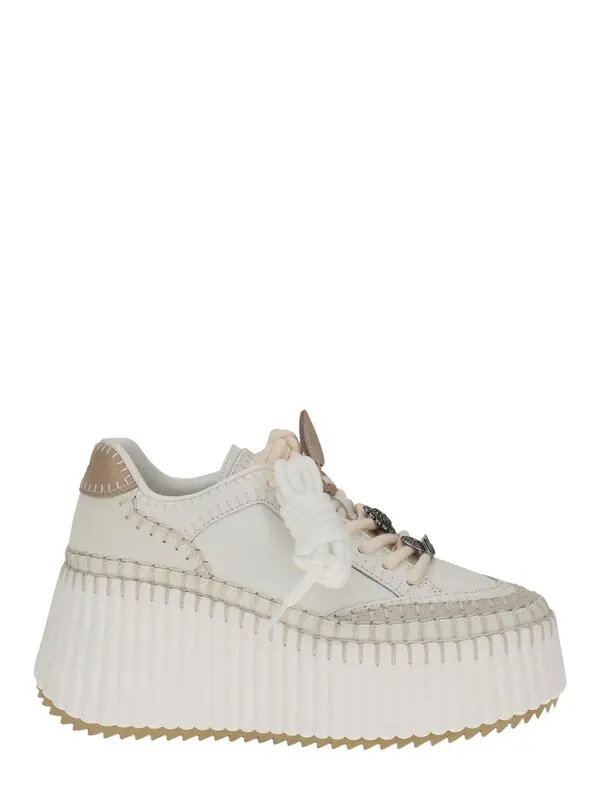 Chloé Nama Platform Sneakers - White