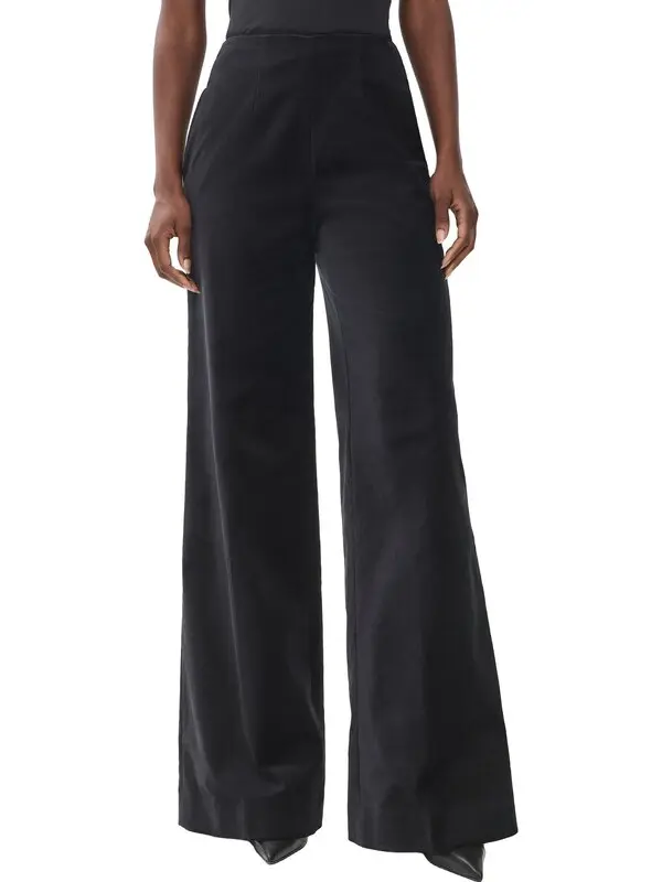 Saloni Walli-b Velvet Trousers - Black