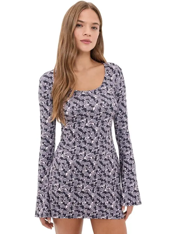 Eywasouls Malibu Romy Mini Dress - Shadow Bloom