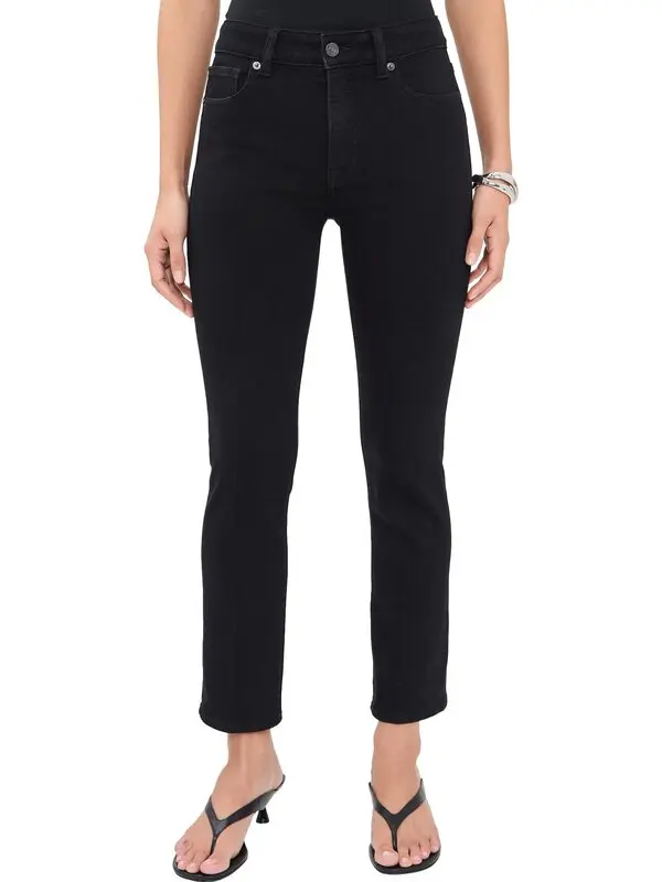 Good American Soft Tech Good Legs Straight Jeans - Black001