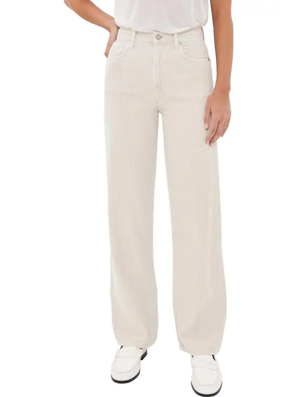 AGOLDE Ren High Rise Wide Leg Corduroy Pants - Bone