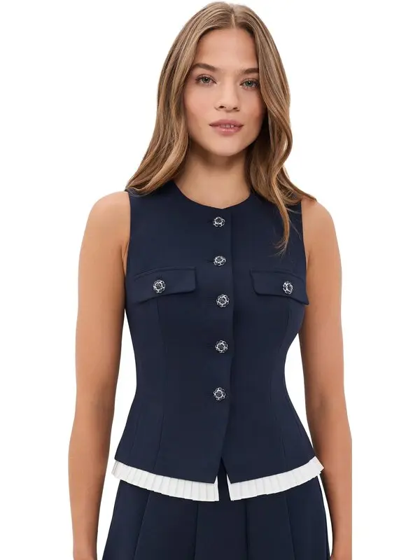 Astr The Label Kelson Waistcoat - Navy