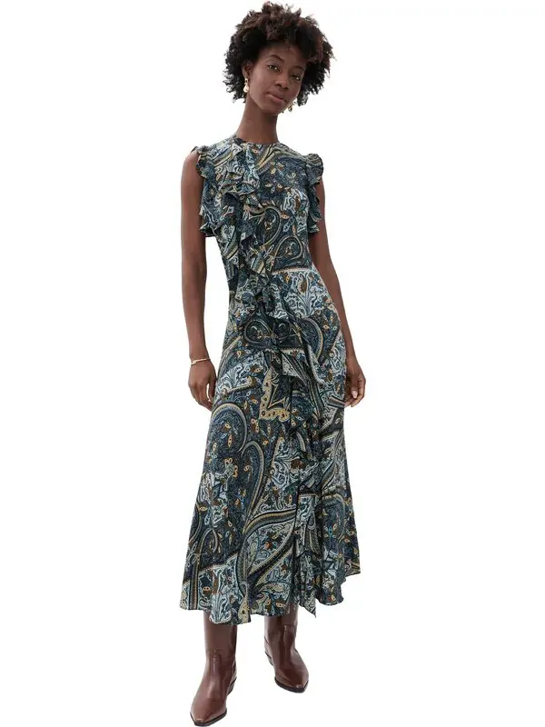 Ulla Johnson Ameline Silk Dress - Prussian