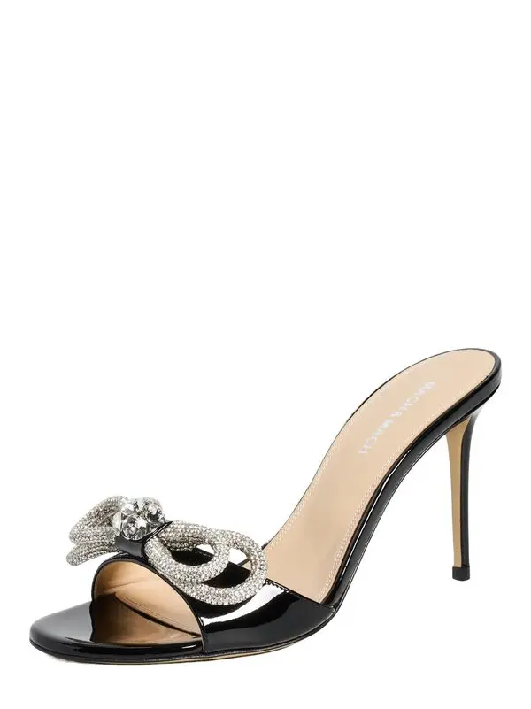 Mach & Mach Patent Leather Stiletto Heels - Black