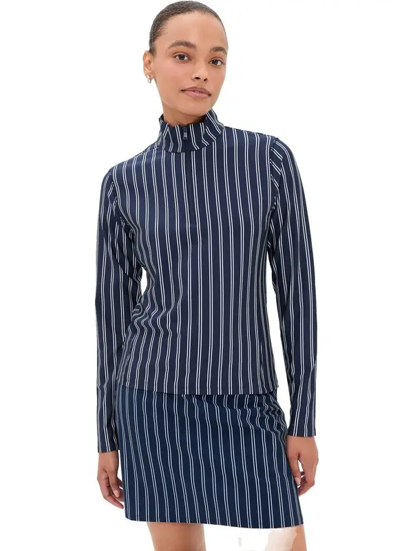Rlx Ralph Lauren Mock Neck Half Zip Pullover - Navy