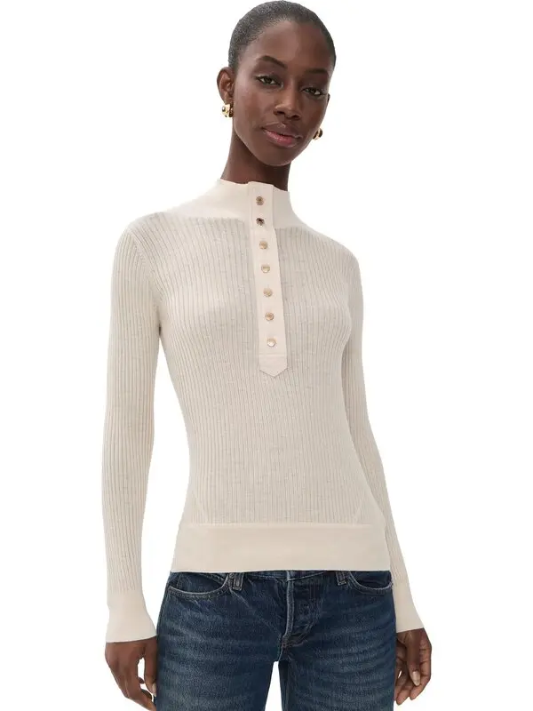 Rag & Bone Lucy Henley Tee - Ivory