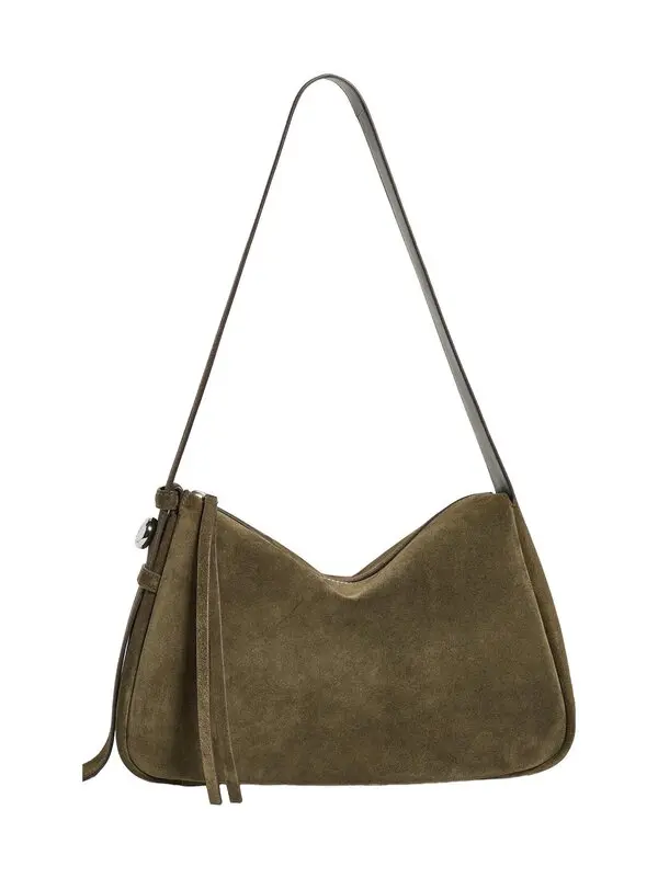 Tory Burch Romy Suede Shoulder Bag - Leccio
