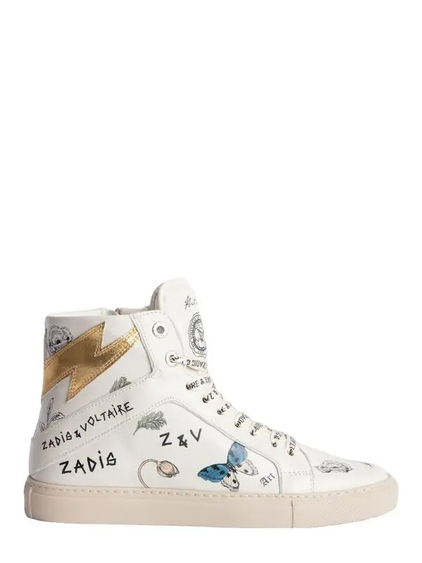 Zadig&Voltaire Zv1747 Leather High-top Trainers - Flash