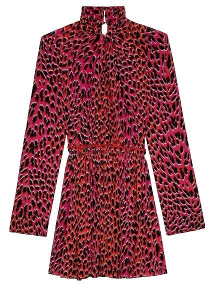 Zadig&Voltaire Ryde Leopard Silk Dress - Rose