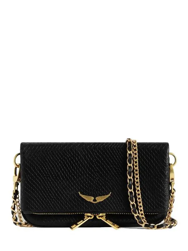 Zadig&Voltaire Rock Mini Soft Wild Clutch - Black