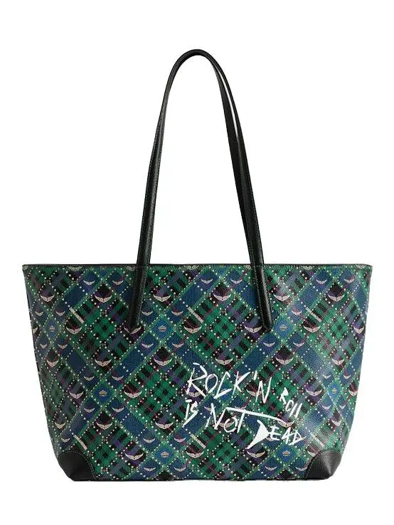Zadig&Voltaire Z Shopper Punk Check Bag - Emerald