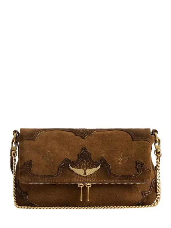 Zadig&Voltaire Suede Rocky Ii Western Bag - Cognac