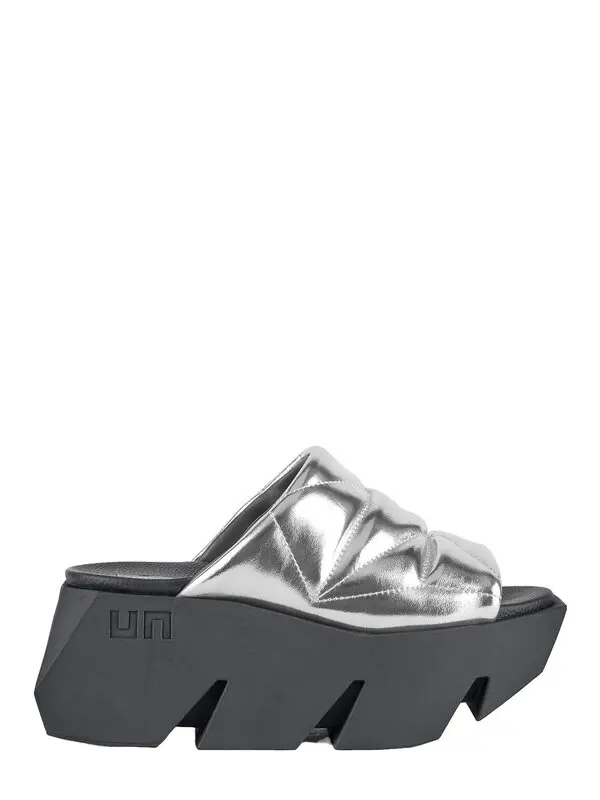United Nude Bull Puffy Slide Sandals - Silver