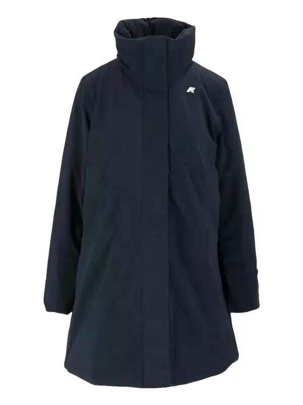 K-WAY Marla St Warm Logo-patch Parka Coat - Blue