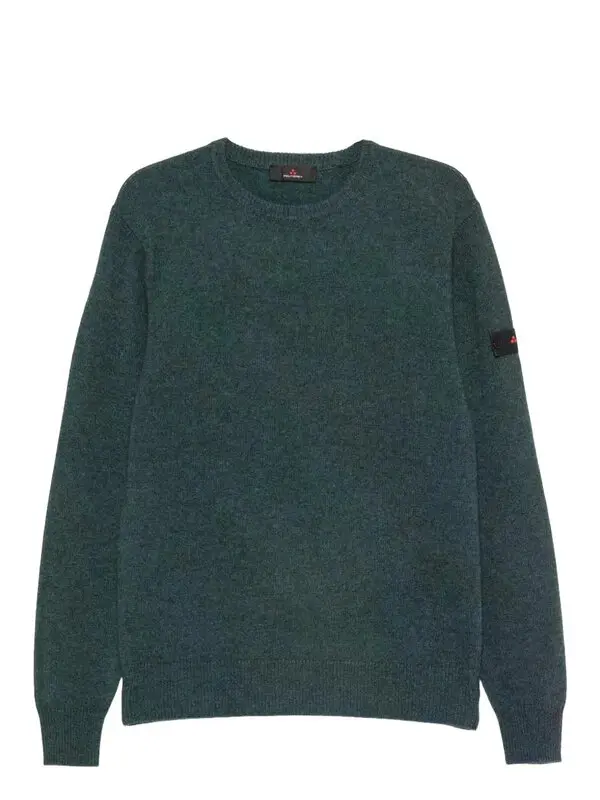 Peuterey Logo-patch Crew-neck Sweater - Green