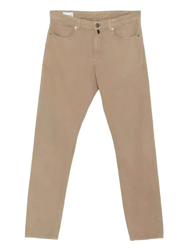 Incotex Zip-up Straight-leg Trousers - Neutrals