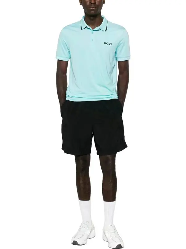 BOSS Logo-print Polo Shirt - Blue