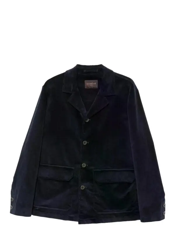 Incotex Corduroy-textured Button-up Jacket - Blue