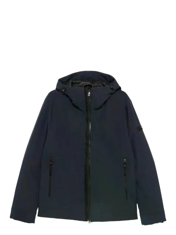 Peuterey Hooded Logo-patch Jacket - Blue