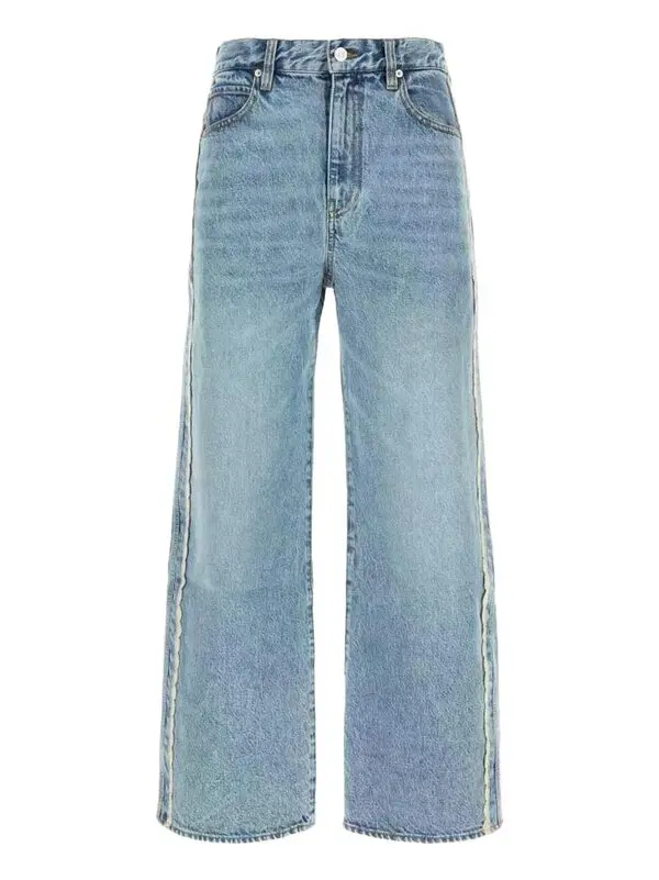 FRAME The Crochet Bow Crop Jeans - Blue