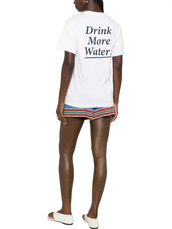 SPORTY & RICH Logo-print Slogan-print T-shirt - White
