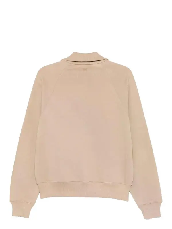 AMI Paris De Coeur Quarter-zip Sweater - Neutrals
