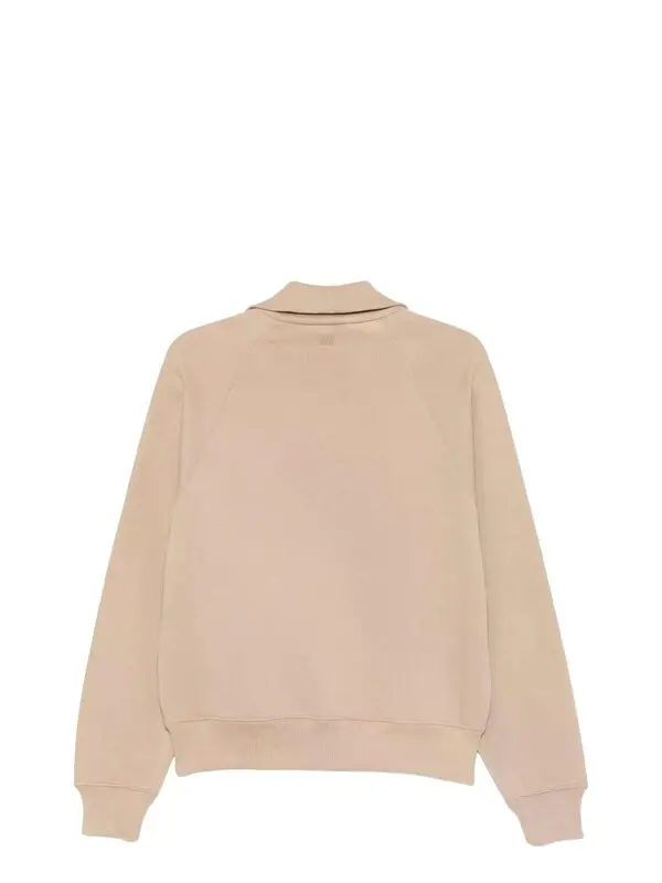 AMI Paris De Coeur Quarter-zip Sweater - Neutrals