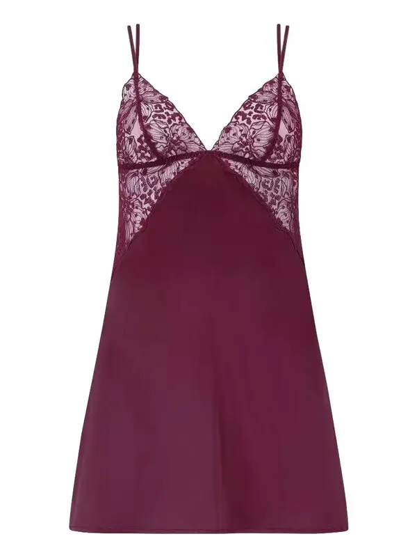FLEUR OF ENGLAND Viola Lace-trim Babydoll - Red
