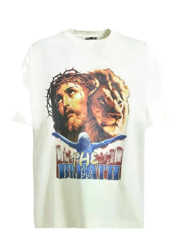 BREATH Zion Logo Graphic Print T-shirt - White