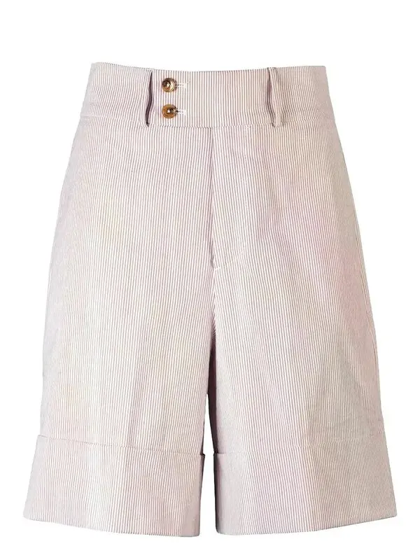 BERWICH Striped Tailored Shorts - Neutrals