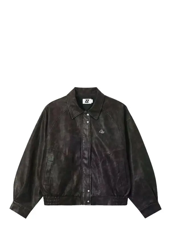 Izzue Logo-plaque Panelled Bomber Jacket - Black