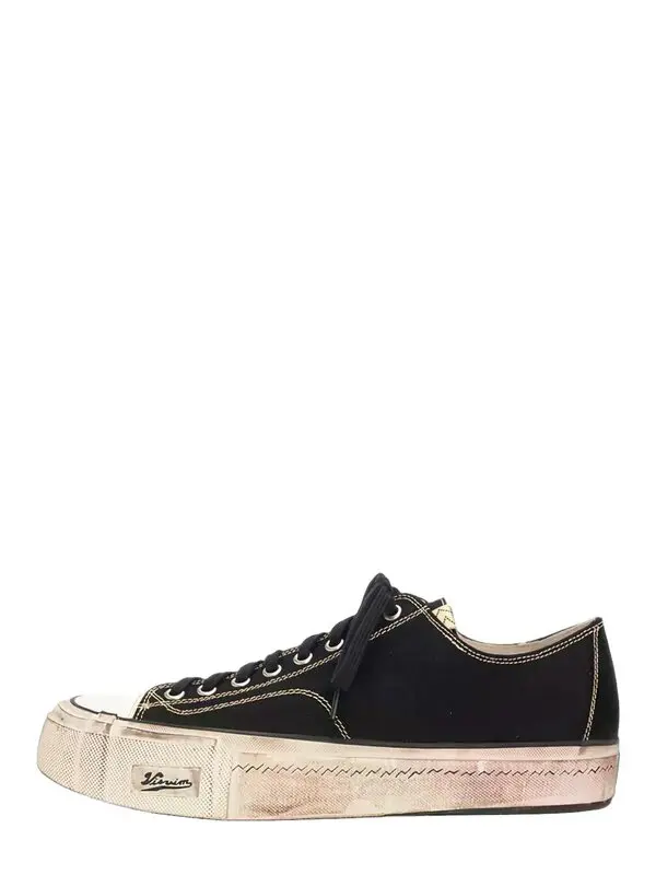Visvim Distressed-effect Lace-up Sneakers - Black