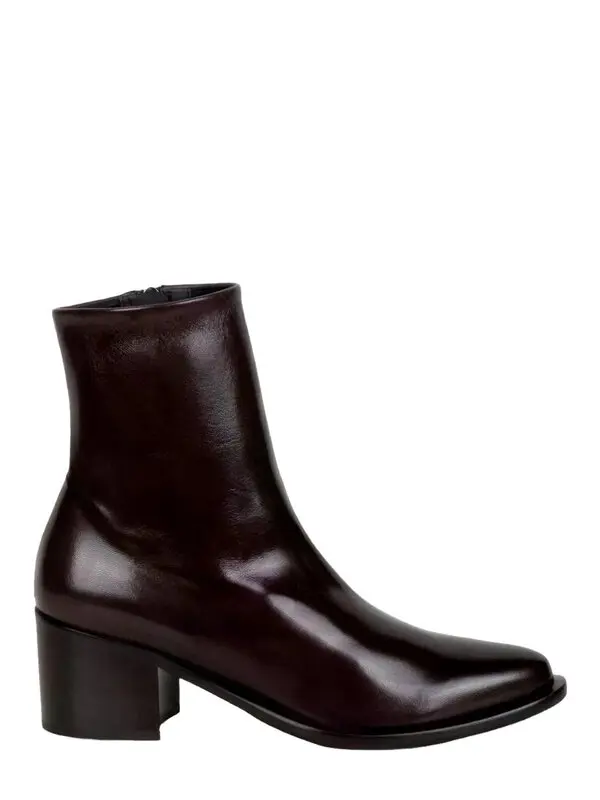LORENZO MASIERO Leather Ankle Boots - Brown